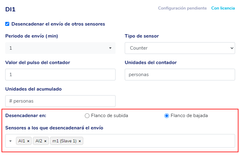 Como configurar sensores para que envíen sus datos cuando un sensor digital cambia de valor ...